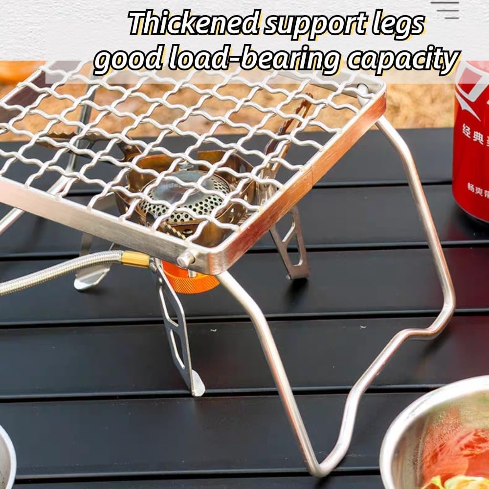 Portable Mini Folding BBQ Grill Rack & Campfire Stove Stand - Outdoors BD